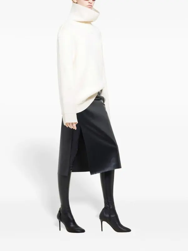 COURREGES Oversized Mock-neck Sweater - Neutrals