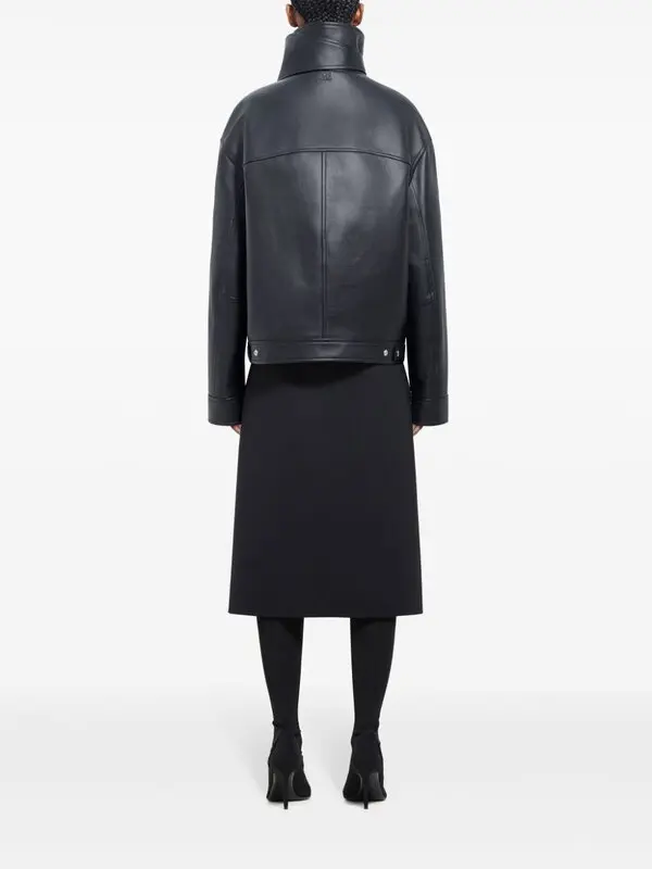 COURREGES Oversized Leather Jacket