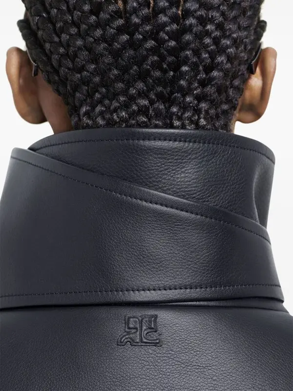 COURREGES Oversized Leather Jacket