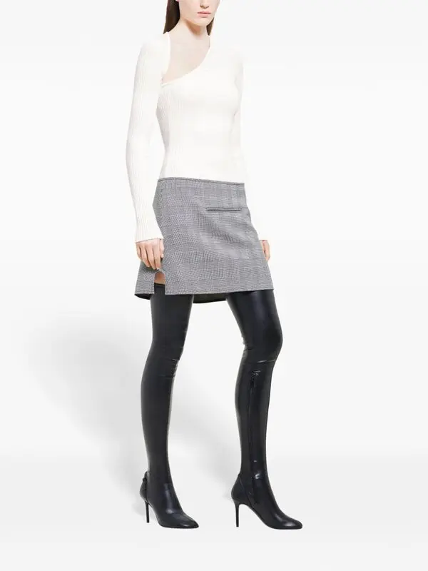 COURREGES Slash Ribbed-knit Top
