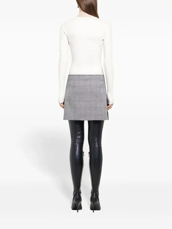 COURREGES Slash Ribbed-knit Top