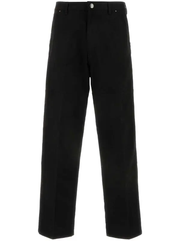 Moncler Stretch-cotton Trousers - Black