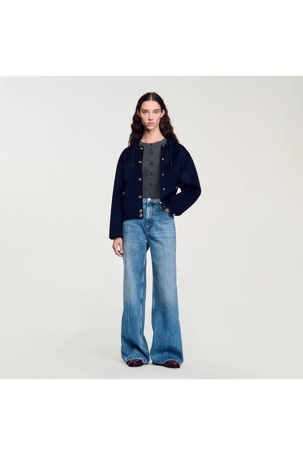 Sandro Double-faced Wool Coat