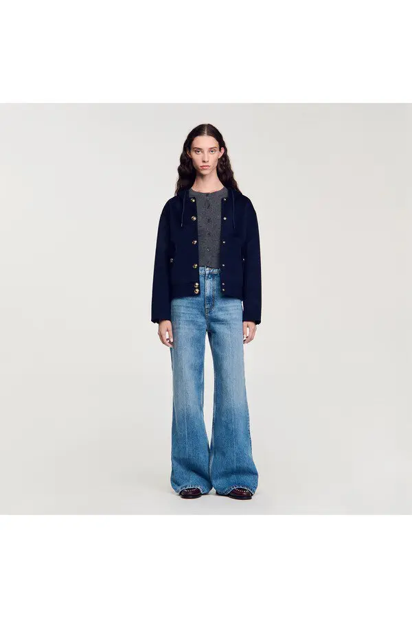 Sandro Double-faced Wool Coat
