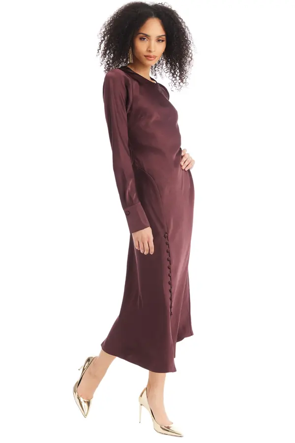 ALLISON NEW YORK Satin Slip Dress
