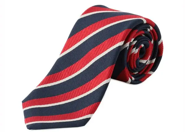 Gucci Striped Standard Tie - Navy Blue/red/white