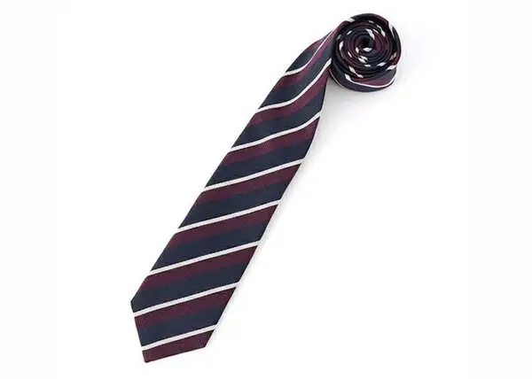 Gucci Striped Neck Tie - Navy Blue/purple/white