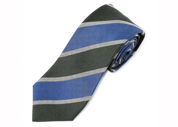 Gucci Striped Neck Tie - Blue/black/grey