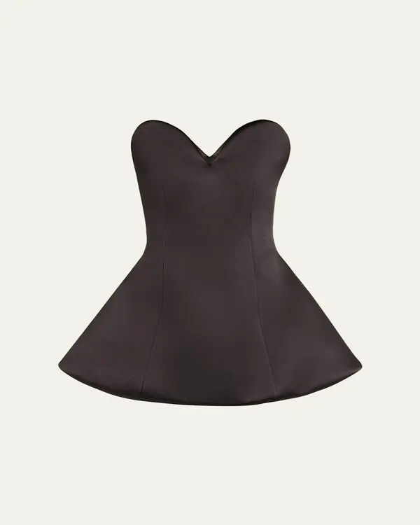Marc Jacobs Strapless Sculptural Mini Flared Dress