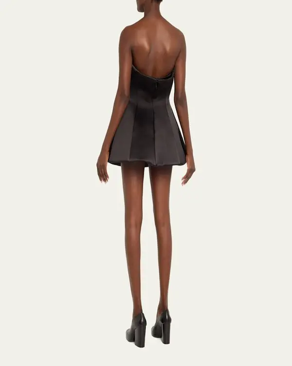 Marc Jacobs Strapless Sculptural Mini Flared Dress