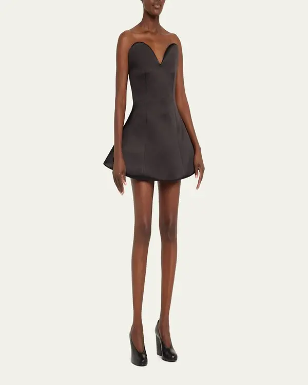 Marc Jacobs Strapless Sculptural Mini Flared Dress