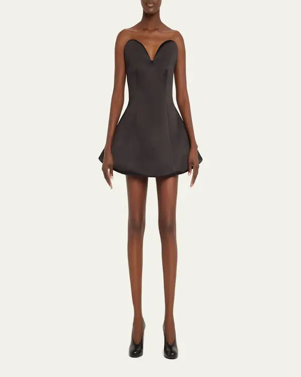 Marc Jacobs Strapless Sculptural Mini Flared Dress