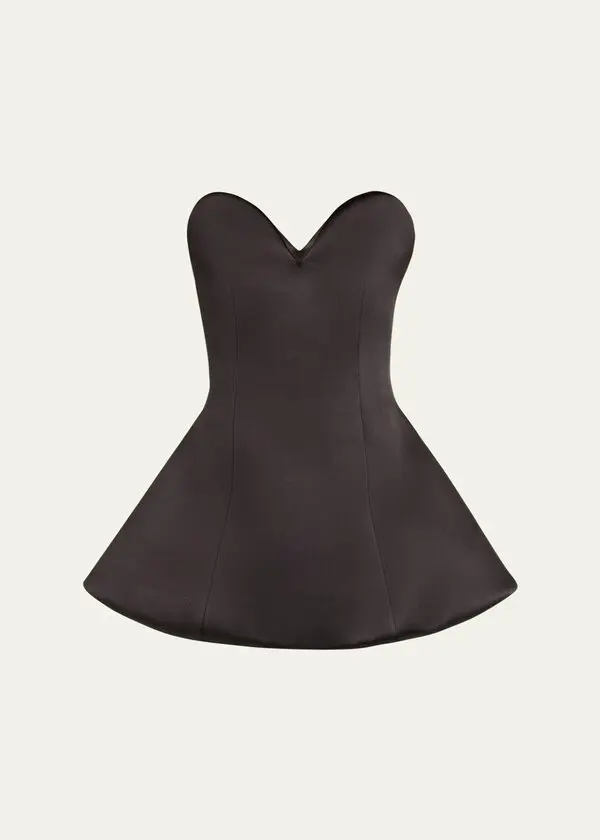 Marc Jacobs Strapless Sculptural Mini Flared Dress