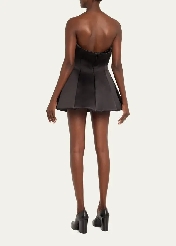 Marc Jacobs Strapless Sculptural Mini Flared Dress