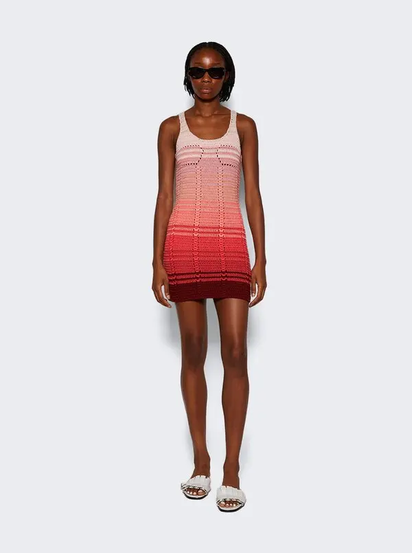 Amiri Sunset Ombre Crochet Dress