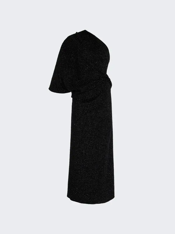 THE ROW Dorota Asymmetric Draped Dress - Black