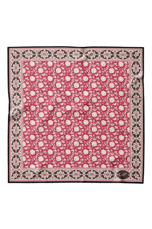ELIZABETTA Caserta - Hand Rolled Silk Neckerchief - Red