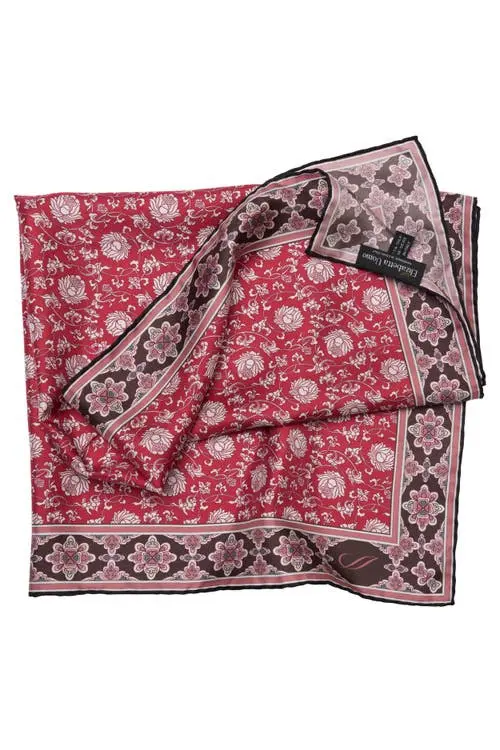 ELIZABETTA Caserta - Hand Rolled Silk Neckerchief - Red