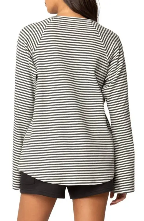 EDIKTED Stripe Oversized Top