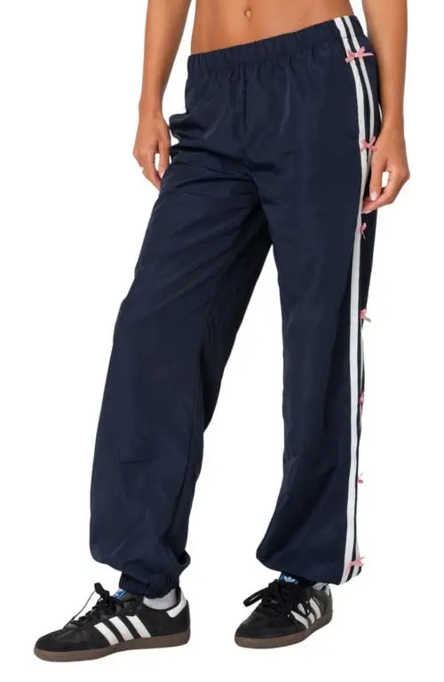 EDIKTED Bow Stripe Track Pants