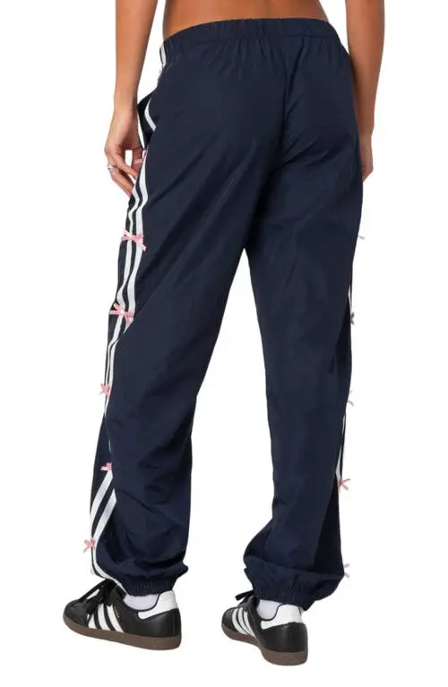 EDIKTED Bow Stripe Track Pants