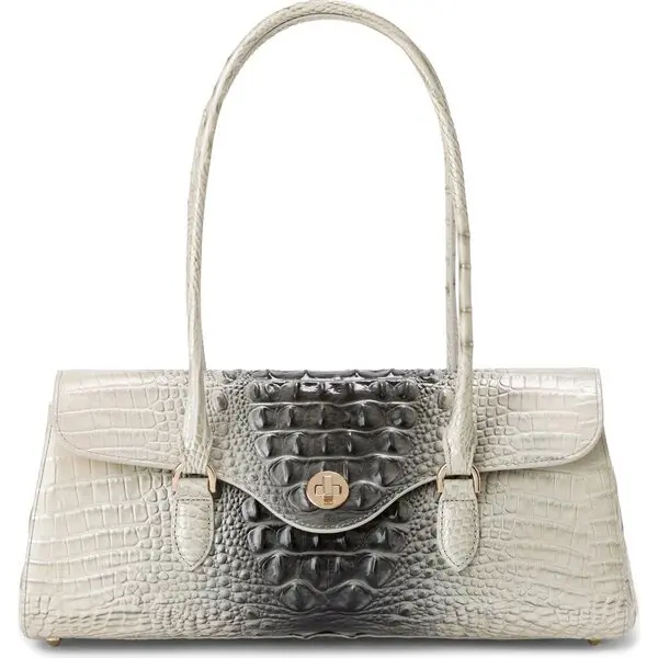 Brahmin Dayan Croc Embossed Leather Satchel - Everlasting Ombre Melbourne