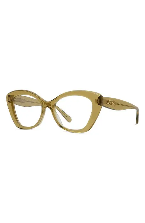 Loewe Curvy Cat Eye Optical Glasses - Shiny Dark Green
