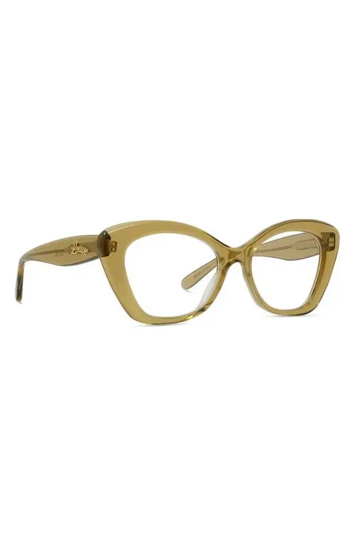 Loewe Curvy Cat Eye Optical Glasses - Shiny Dark Green
