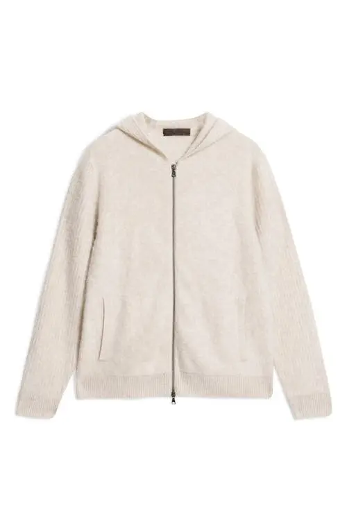 John Varvatos Catherine Hooded Cashmere Zip Cardigan