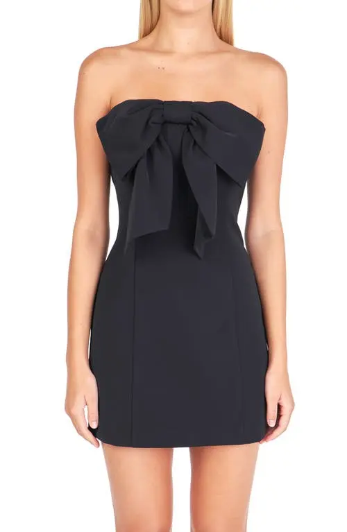 Endless Rose Bow Strapless Mini Dress