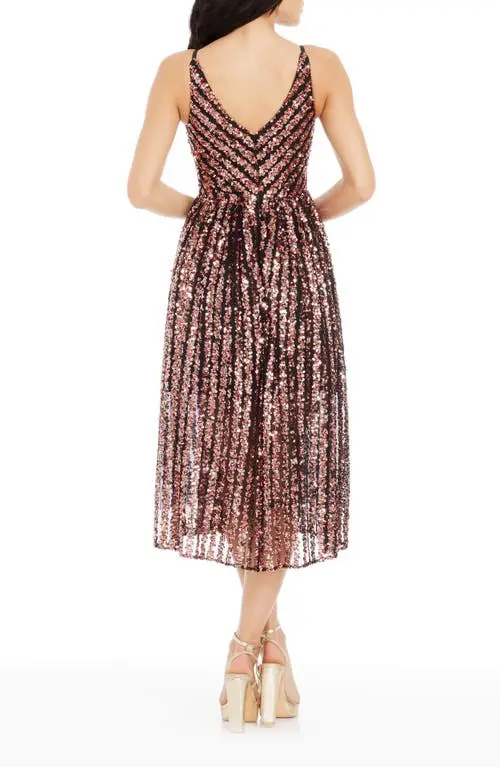 Dress The Population Haley Sequin Stripe A-line Cocktail Dress