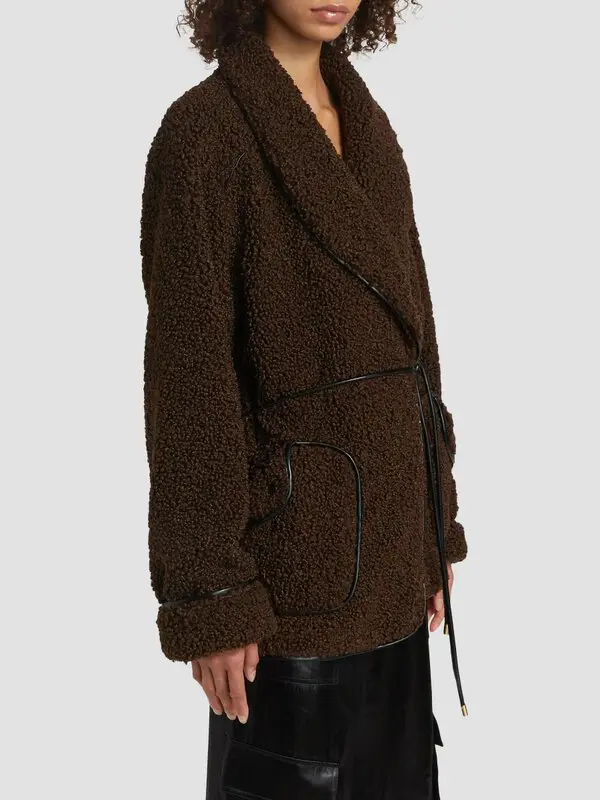Simkhai Kimia Tie-waist Sherpa Jacket