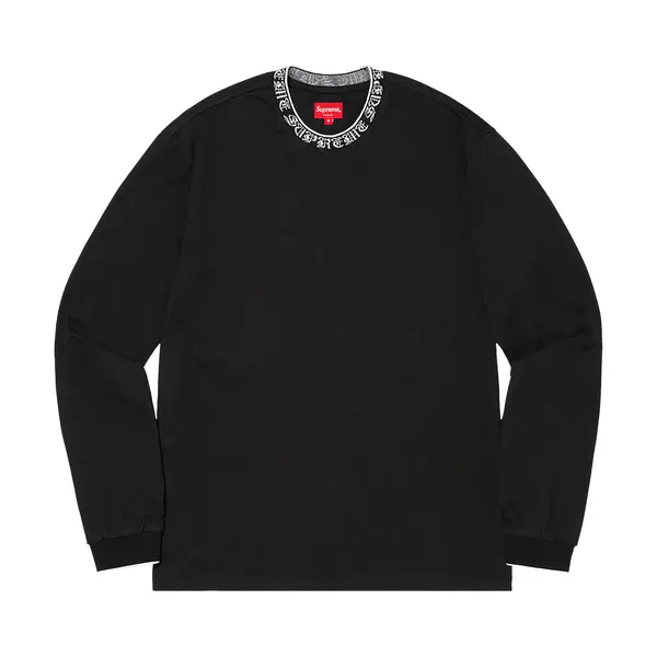 Supreme Old English Collar Logo Long-sleeve Top - Black
