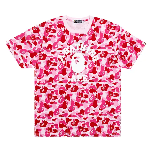 A BATHING APE Abc Camo College T-shirt - Pink