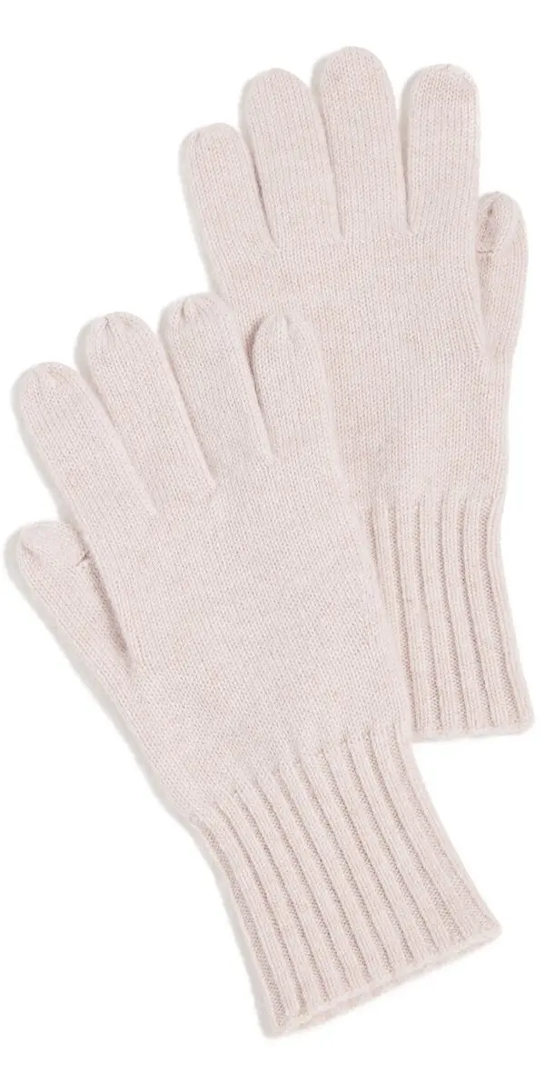 Carolina Amato Knitted Cashmere Gloves - Hessian Ivory