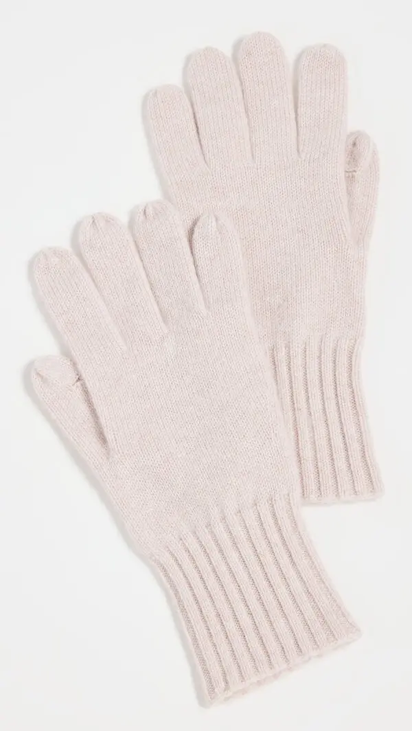 Carolina Amato Knitted Cashmere Gloves - Hessian Ivory