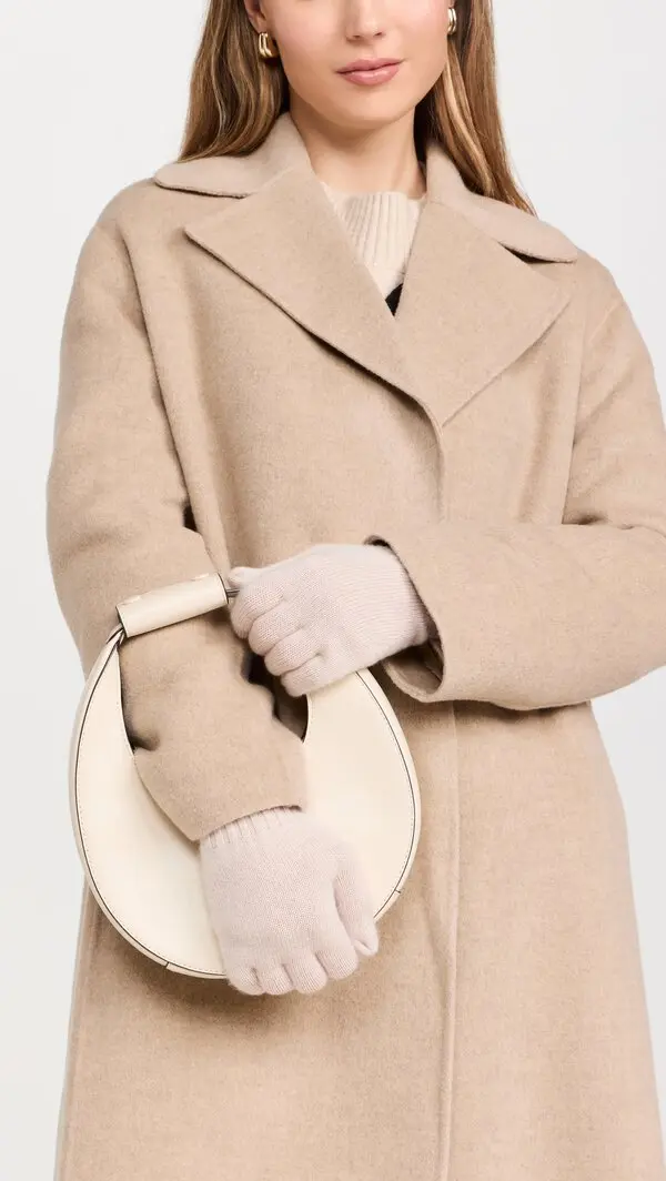 Carolina Amato Knitted Cashmere Gloves - Hessian Ivory