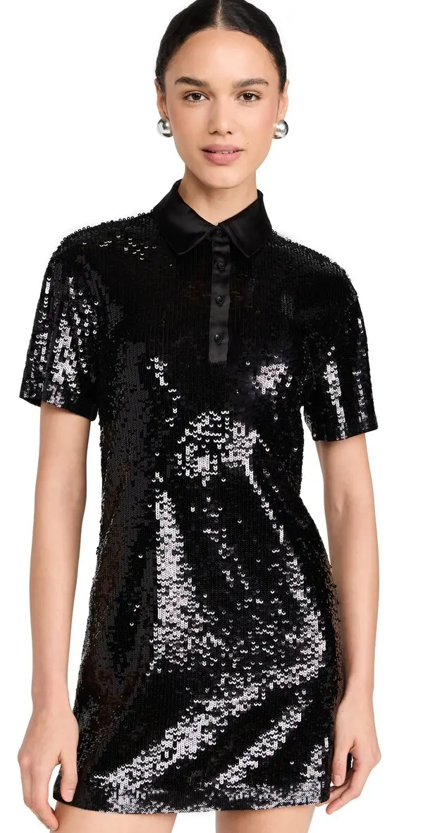 alice olivia black sequin dress Alice + Olivia Sibella Sequin Strapless Draped Bow Back Dress