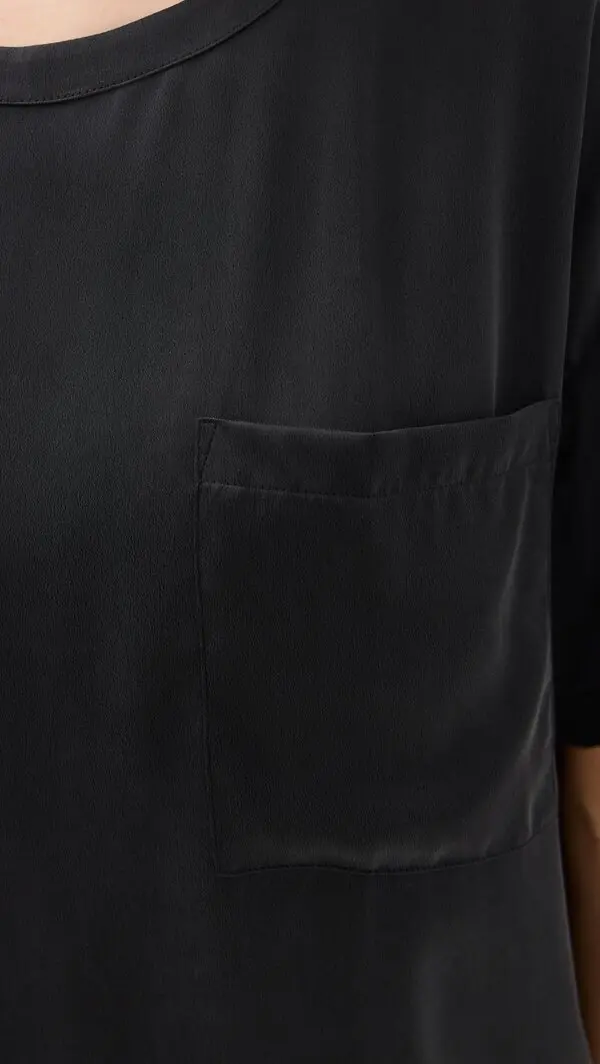 Lunya Washable Silk Tee Short Set - Immersed Black
