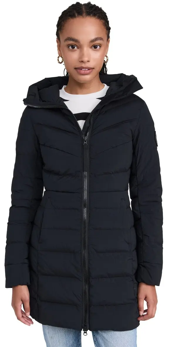Canada Goose Clair Quilted Hooded Coat - Black