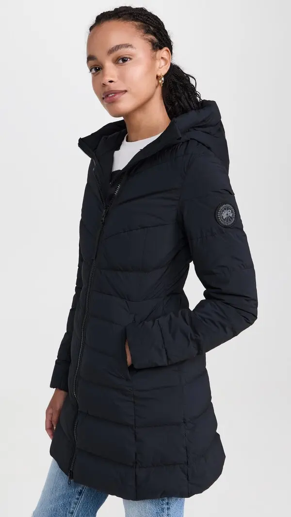 Canada Goose Clair Quilted Hooded Coat - Black