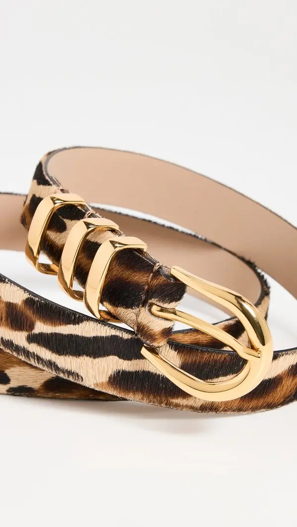 B-Low The Belt Kad Calf Hair Belt In Leopard Gold - 60% Off  display picture 1