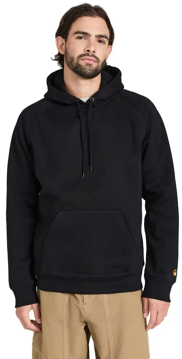 Carhartt Work In Progress Hooded Chase Sweatshirt - Black/gold
