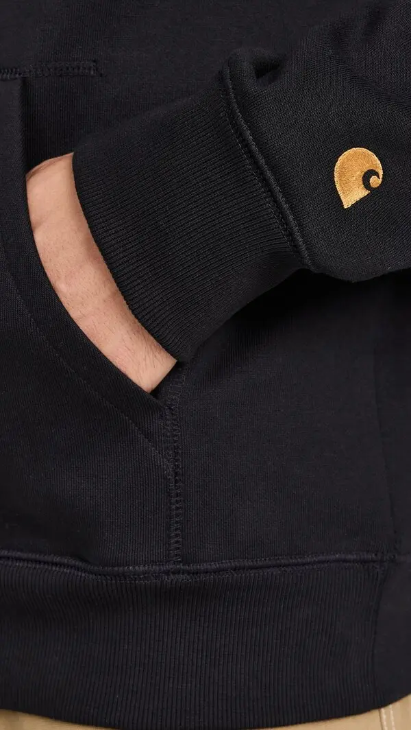 Carhartt Work In Progress Hooded Chase Sweatshirt - Black/gold