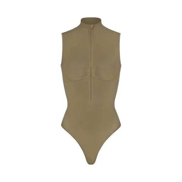 SKIMS Seamless Sculpt Zip Front Sleeveless Thong Bodysuit