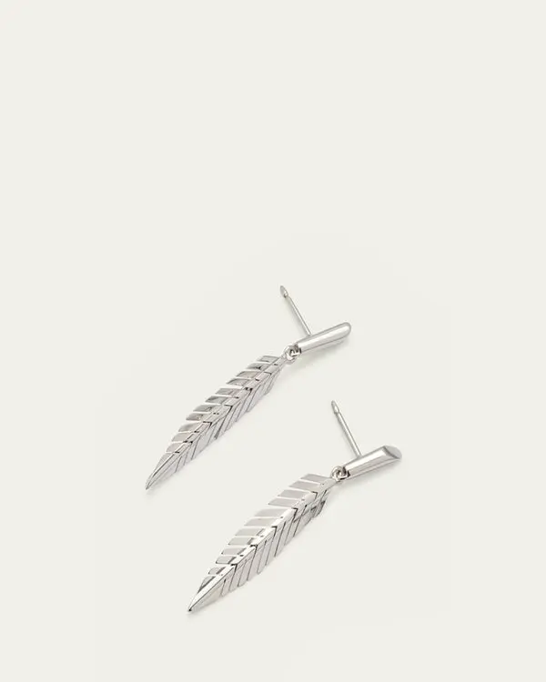 CADAR 18k Feather Drop Earrings, Small