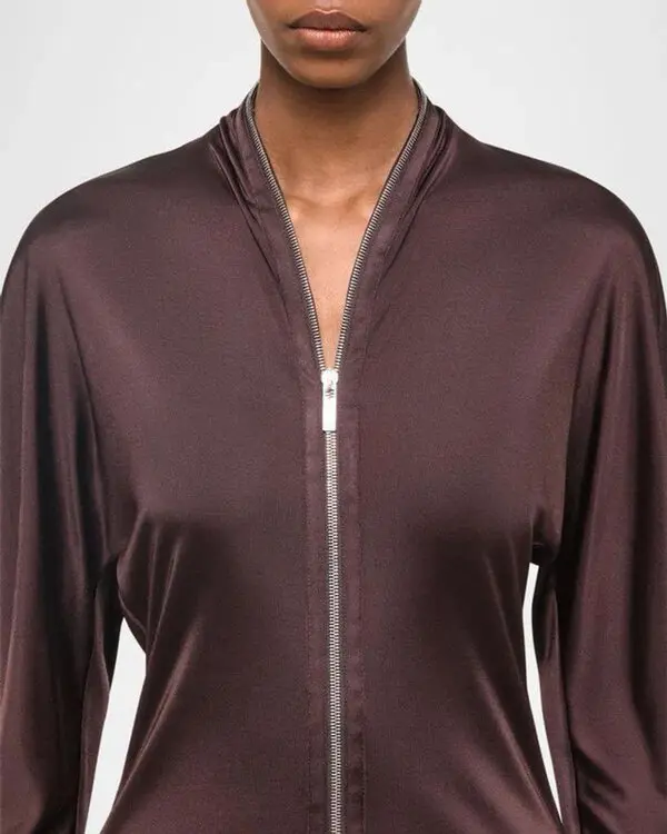 Helmut Lang Liquid Jersey Zip Infinity Dress - Espr