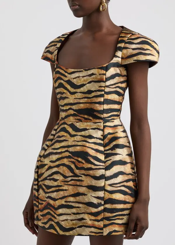 tigre printed mini dress Free People Tigre Printed Mini Dress