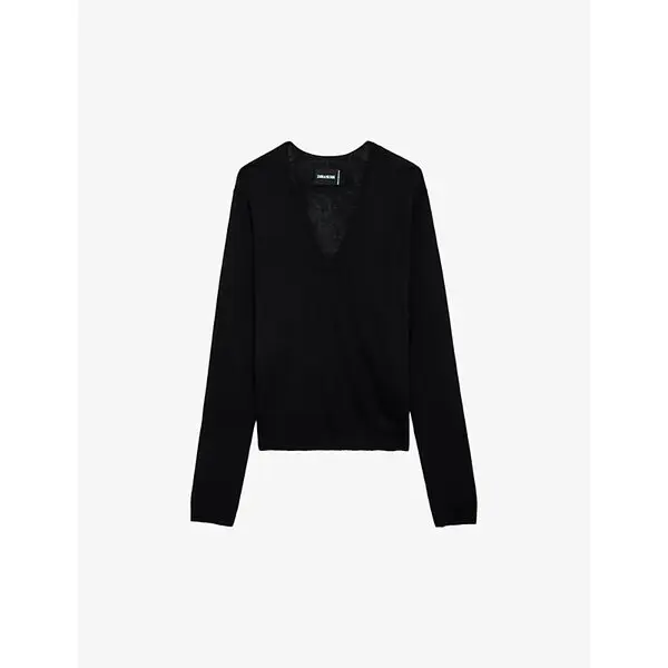 Zadig&Voltaire Embroidered Cashmere Jumper - Noir