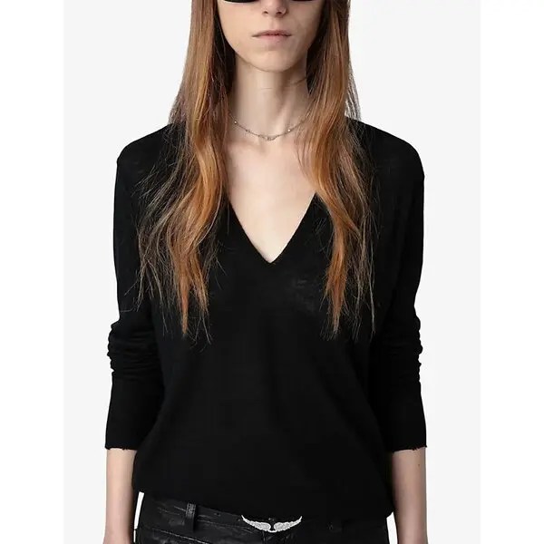 Zadig&Voltaire Embroidered Cashmere Jumper - Noir